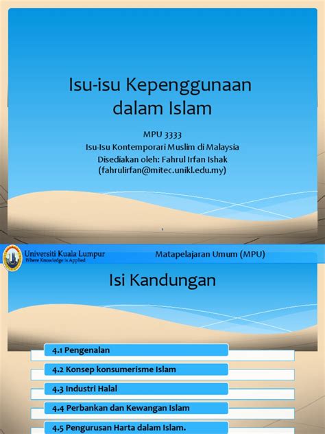 Bab 4 Isu Isu Kepenggunaan Dalam Islam Edit Pdf