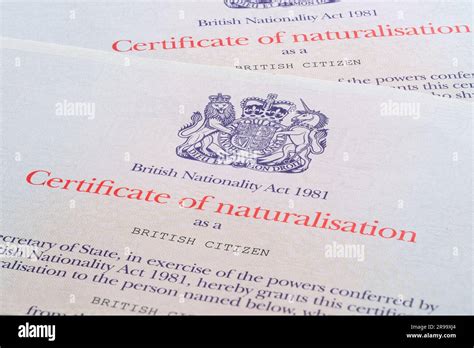 Naturalisation Certificate