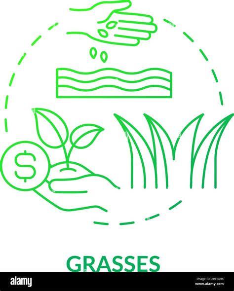 Grasses Green Gradient Concept Icon Stock Vector Image And Art Alamy