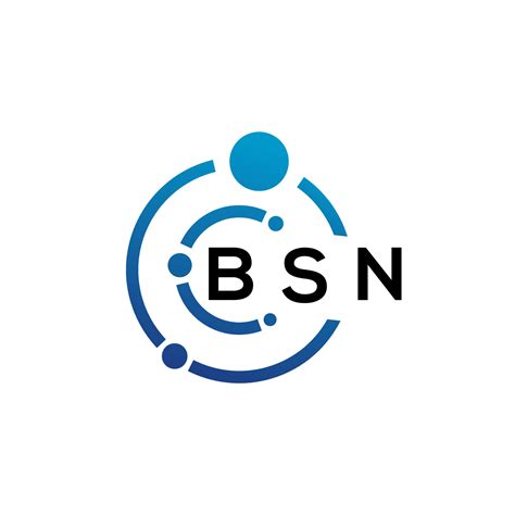 Bsn Letter Logo Design On White Background Bsn Creative Initials