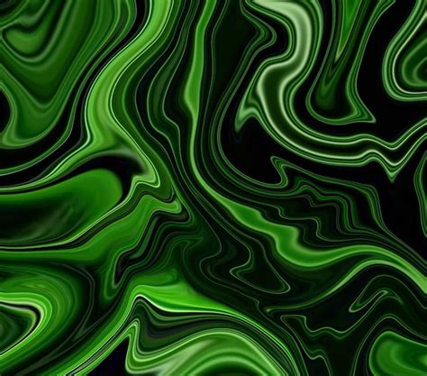 Premium Vector Green And Black Background With A Green Swirly Pattern