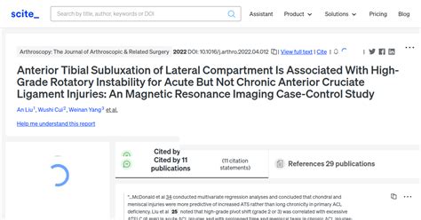 Anterior Tibial Subluxation Of Lateral Compartment Is Associated With High Grade Rotatory