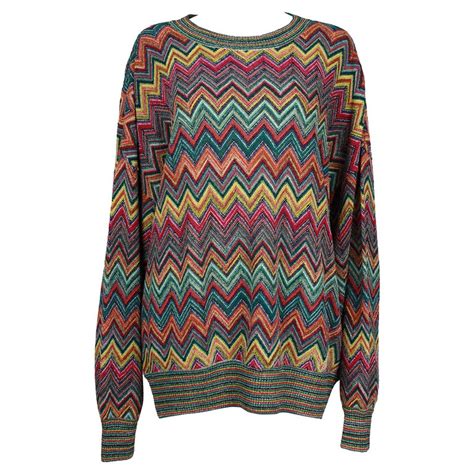 Missoni Multicolor Zigzag Chevron Sweater For Sale At 1stdibs Missoni