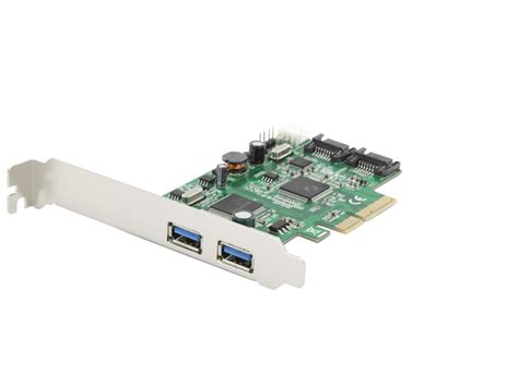 Syba Combo Usb 3 0 Sata Iii 6gbps V2 0 Pci Express X4 Slot Controller Card Model Sd Pex50055