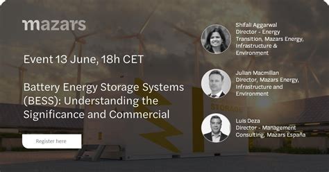 Register For Mazars Bess Event In Madrid Forvis Mazars Energy