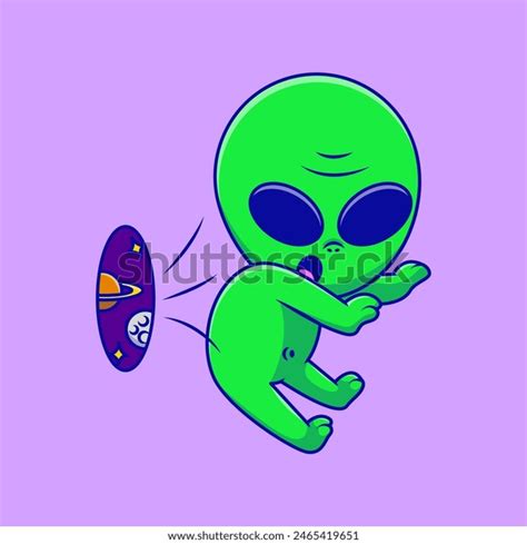 Cute Alien Sucked Into Black Hole Stock Vector Royalty Free