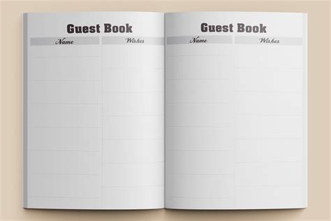 Guest Book Editable Kdp Interior Design Graphic By Flowdesign