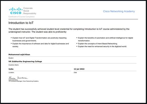 Iot Digitaltransformation Cisconetworkingacademy Certification