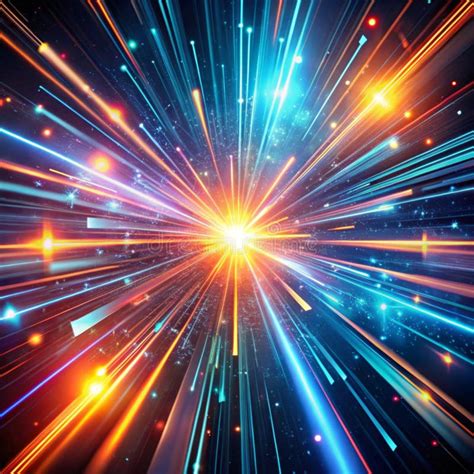 Futuristic Data Flow Explosion Stock Illustration Illustration Of