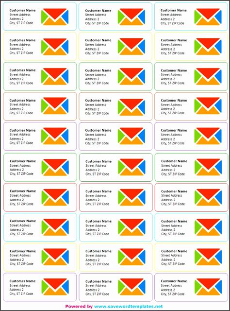 10 Mailing Label Template For Word Sampletemplatess Sampletemplatess