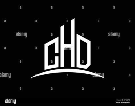 Letter Chd Building Vector Monogram Logo Design Template Building