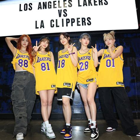 231102 Los Angeles Lakers Twitter Update With Le Sserafim Kpopping