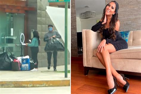 Melissa Paredes en bolsas de basura su papá retiró todas sus cosas de la casa del Gato Cuba