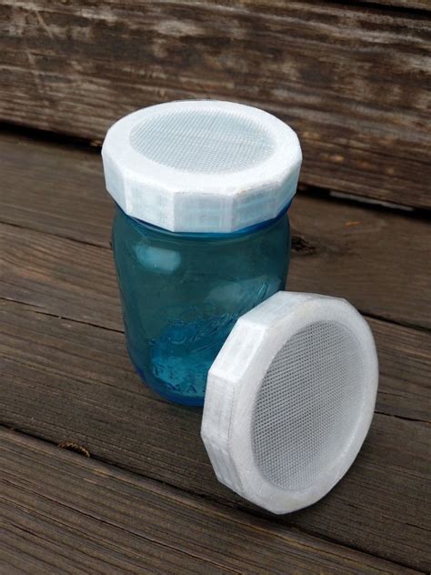 Sprouting Strainer Lid 3d Printed Standard Wide Mason Jar Etsy