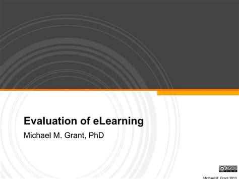 Evaluation Of Elearning Ppt