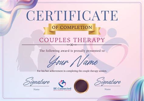 Premarital Counseling Certificate Of Completion Template