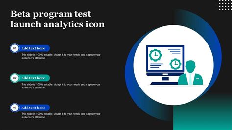 Beta Program Test Launch Analytics Icon PPT Sample