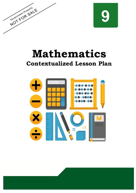 Contextualized Lesson Plan In Math 9 Copyright Page Learning Resource Management And