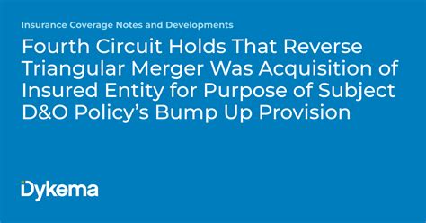 Fourth Circuit Holds That Reverse Triangular Merger Was Acquisition Of