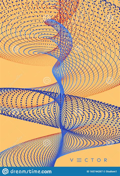 Sound Waves Big Data Visualization Array With Dynamic Particles