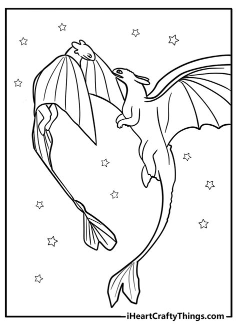 Light Fury Coloring Page Free Printable