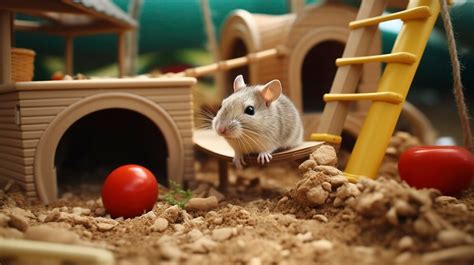 Premium Photo A Photo Of A Curious Gerbil Exploring A Miniature