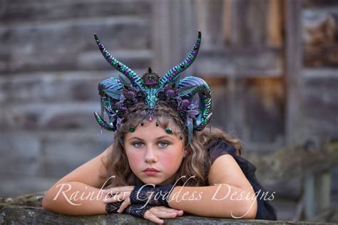 Double Horned Dragon Headdress Dragon Headpiece Dragon Headband