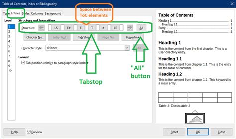 Libreoffice Table Of Contents Page Numbers Separated Using Fixed Number Of Spaces Super User
