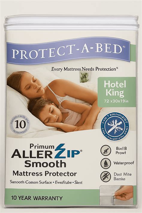 Protect A Bed Primum Allerzip Smooth Mattress Protector Hotel King 72