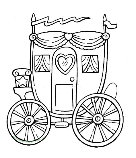 Princess Carriage Coloring In Sheet