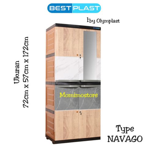 Jual LEMARI PLASTIK BESTPLAST OLYMPLAST 2 PINTU MURAH NAVAGO RAK CERMIN Kota Bandung