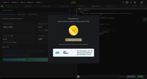 pankaj kumar on linkedin problemsolving cpp geeksforgeeks2024 dsa