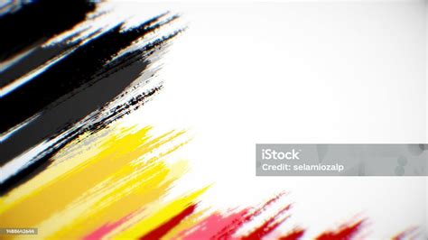 흰색 배경에 벨기에 국기 페인트 브러시 벨기에의 개념 그림 붓놀림 그런지 페인트 스트로크 더러운 국가 독립 애국심 선거 템플릿 유화 파스텔 색상 만화 애니메이션 질감 효과