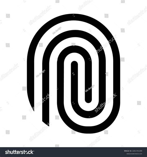Fingerprint Probe Logo Vector Illustration Design Stock Vector Royalty Free 2261741299