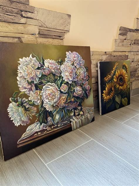 Картина слънчеви божури” гр Пловдив Гагарин • Olx Bg