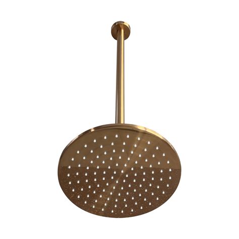 Banyan Ceiling Mounted Fix Head Shower H600mm Brushed Copper Ateson