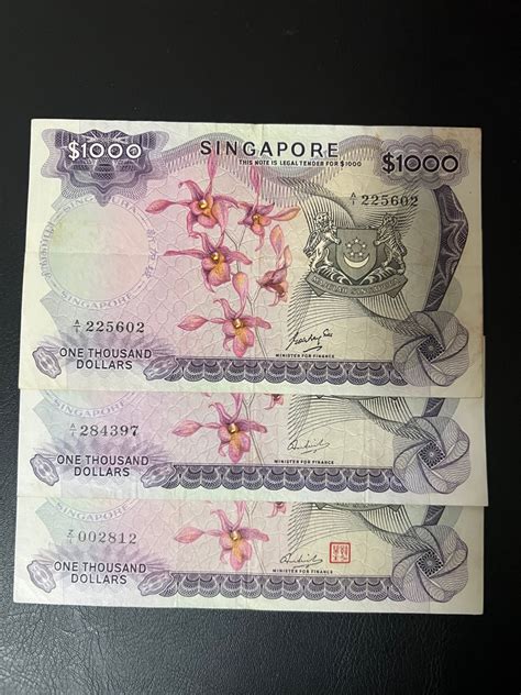 Orchid Series 1000 Z1 Gks Without Red Seal Singapore Old Notes Hobbies And Toys Memorabilia