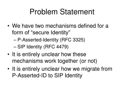 Ppt Understanding The Coexistence Of P Asserted Identity And Sip