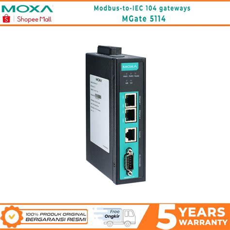 Jual Moxa MGate 5114 Series 1 Port Modbus RTU ASCII TCP IEC 101 To IEC 104 Gateways Shopee