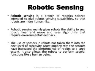 Introduction To Sensors For Robotics PDF