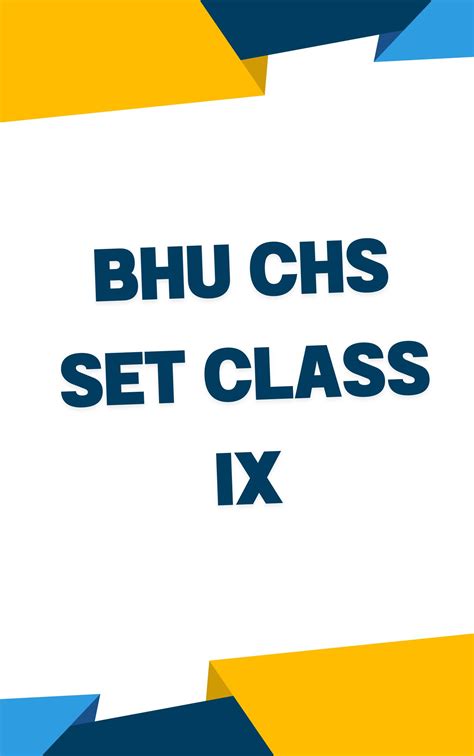 BHU CHS SET Class IX Practice Set Or Mock Test