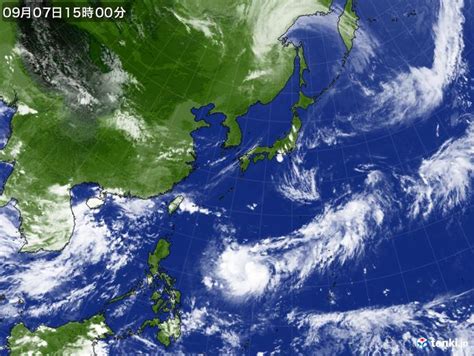 過去の気象衛星日本広域2022年09月07日 日本気象協会 Tenkijp
