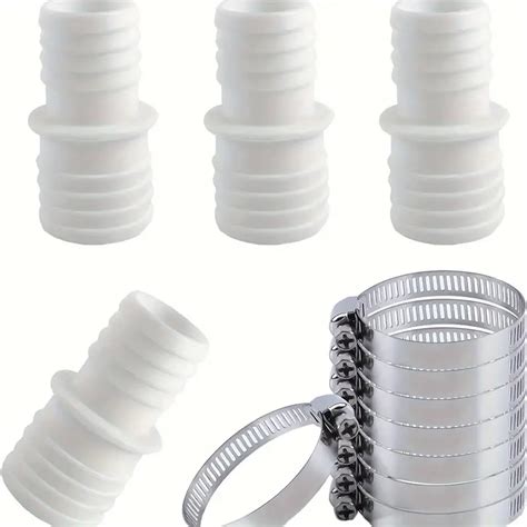 4pcs 워터 호스 커넥터 커플 링 호스 노즐 직경 32mm 38mm 스테인레스 스틸 호스 클램프가있는 수영 Temu