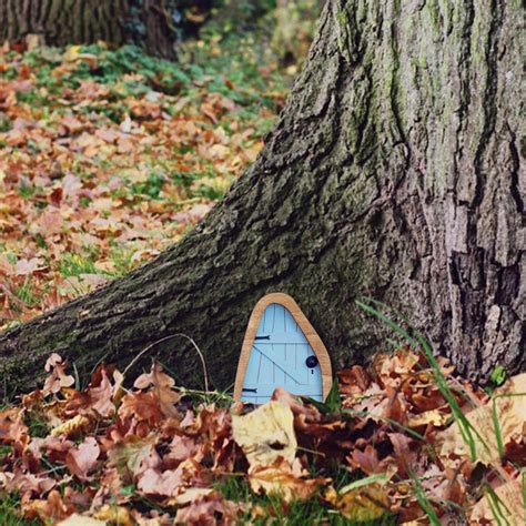 Door Sculpture Gnome Garden Home Window For Trees Miniature And Yard
