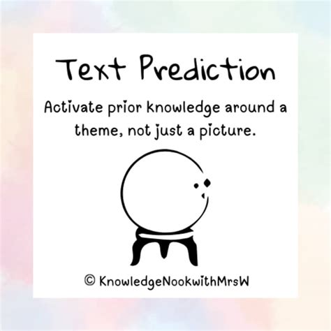 Text Prediction By Knowledge Nook With Mrs W Tpt