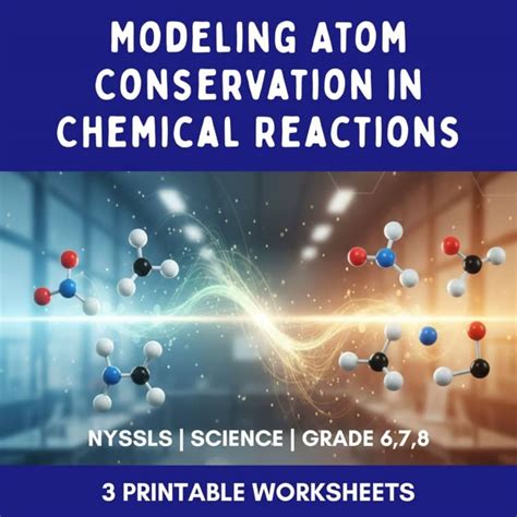 Modeling Atom Conservation In Chemical Reactions Worksheets Grades 68 Science