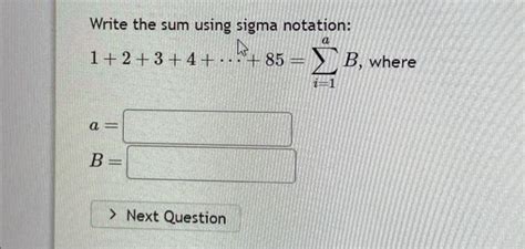 Solved Write the sum using sigma notation: | Chegg.com