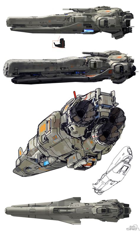 Sparth Spaceships For Halo 5 2013 2014 Space Frigates Frigate