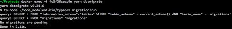 No Pending Migrations Needs Some Guidance · Issue 3200 · Typeorm