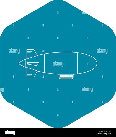 Airship Balloon Aerostat Icon Outline Style Stock Vector Image Art Alamy